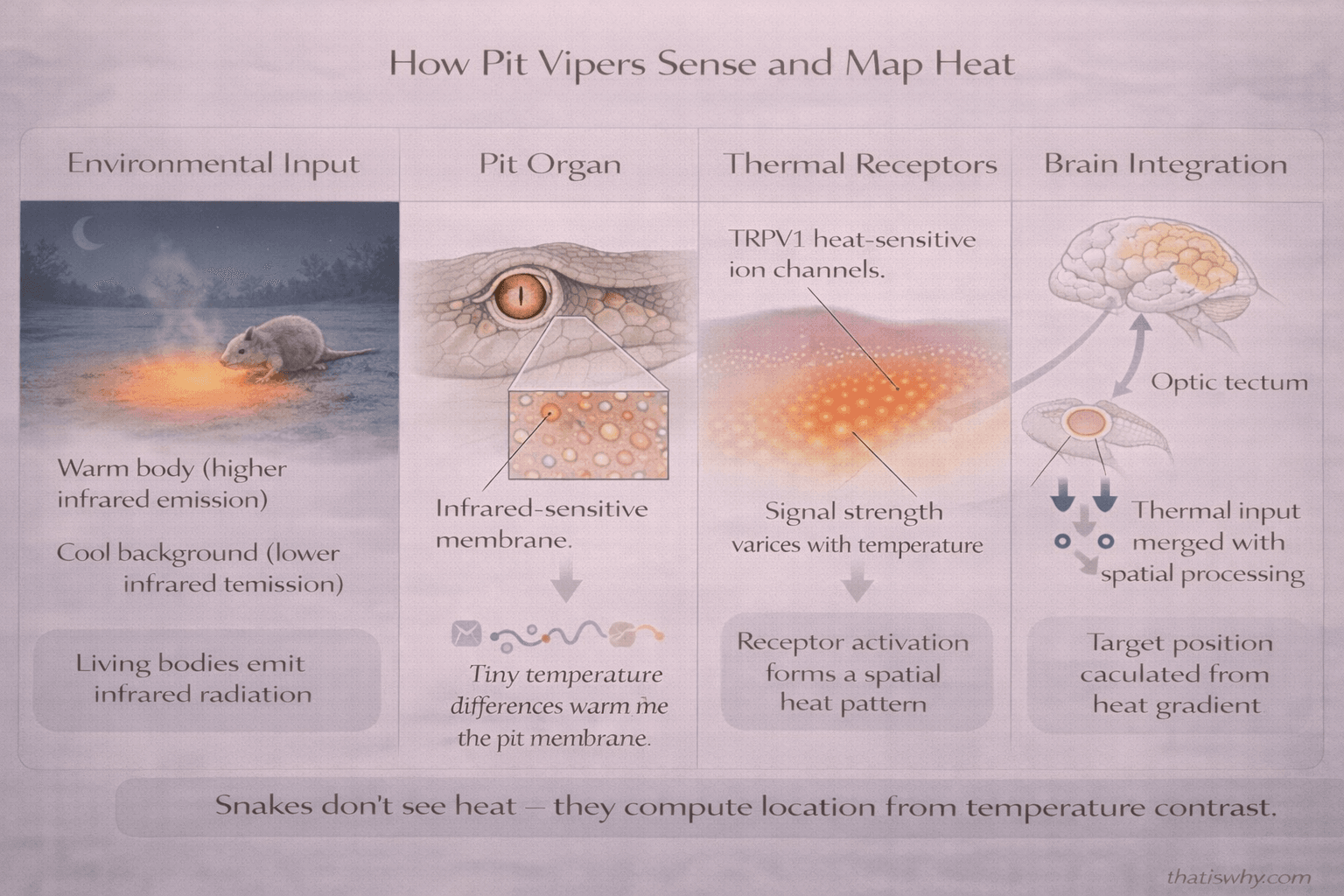 Why Snakes Don’t “See” Heat but Map It - That is why